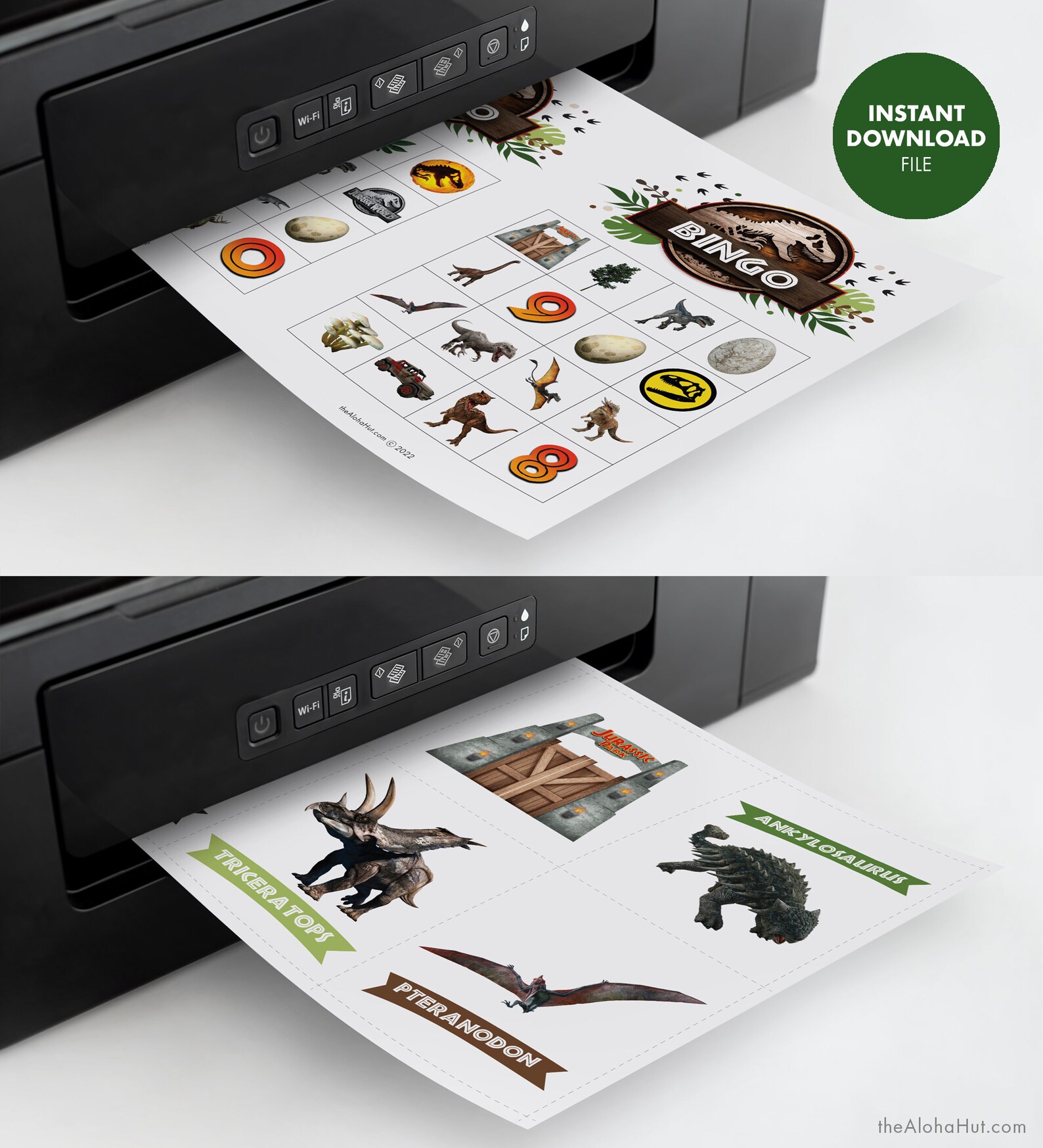 JURASSIC WORLD Dinosaur Kids Birthday Party Bingo Game Instant - Etsy