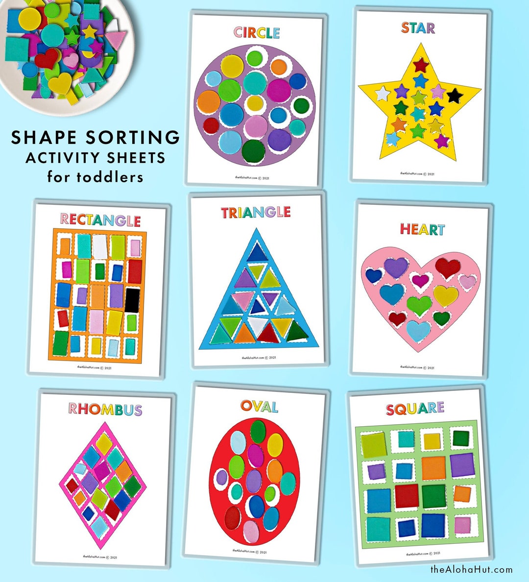 SHAPE SORTING Activity Printable Preschool Toddler Activities ...