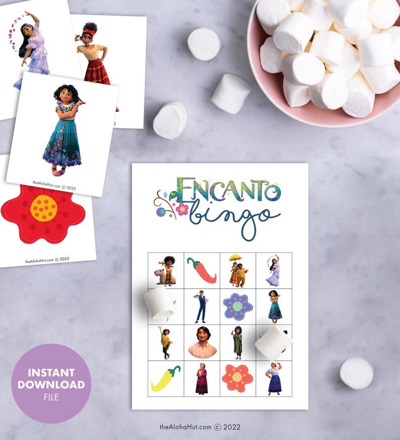 ENCANTO Kids Birthday Party BINGO GAME Instant Download - Etsy