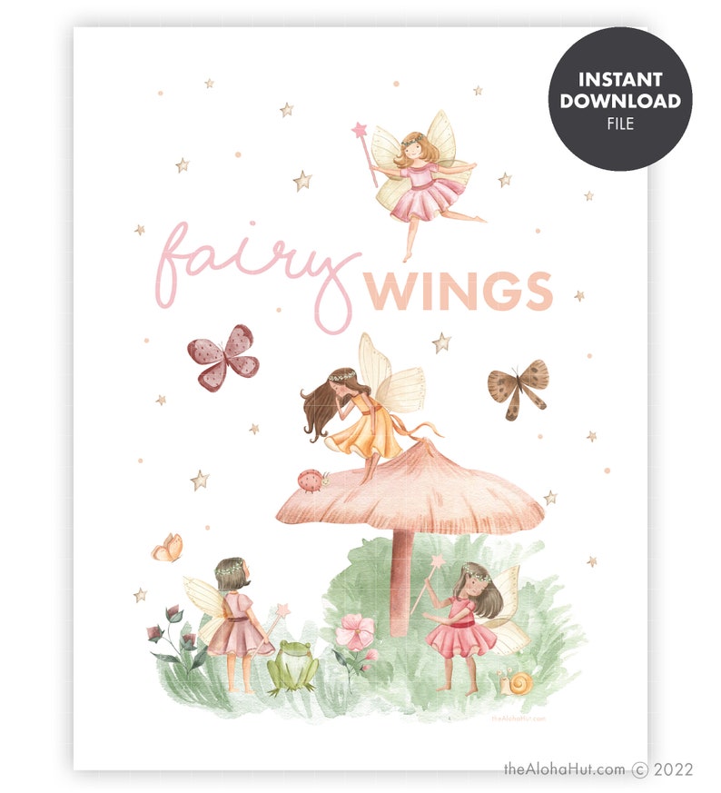 FAIRY Party Sign FAIRY WINGS Birthday Activities Wands - Etsy