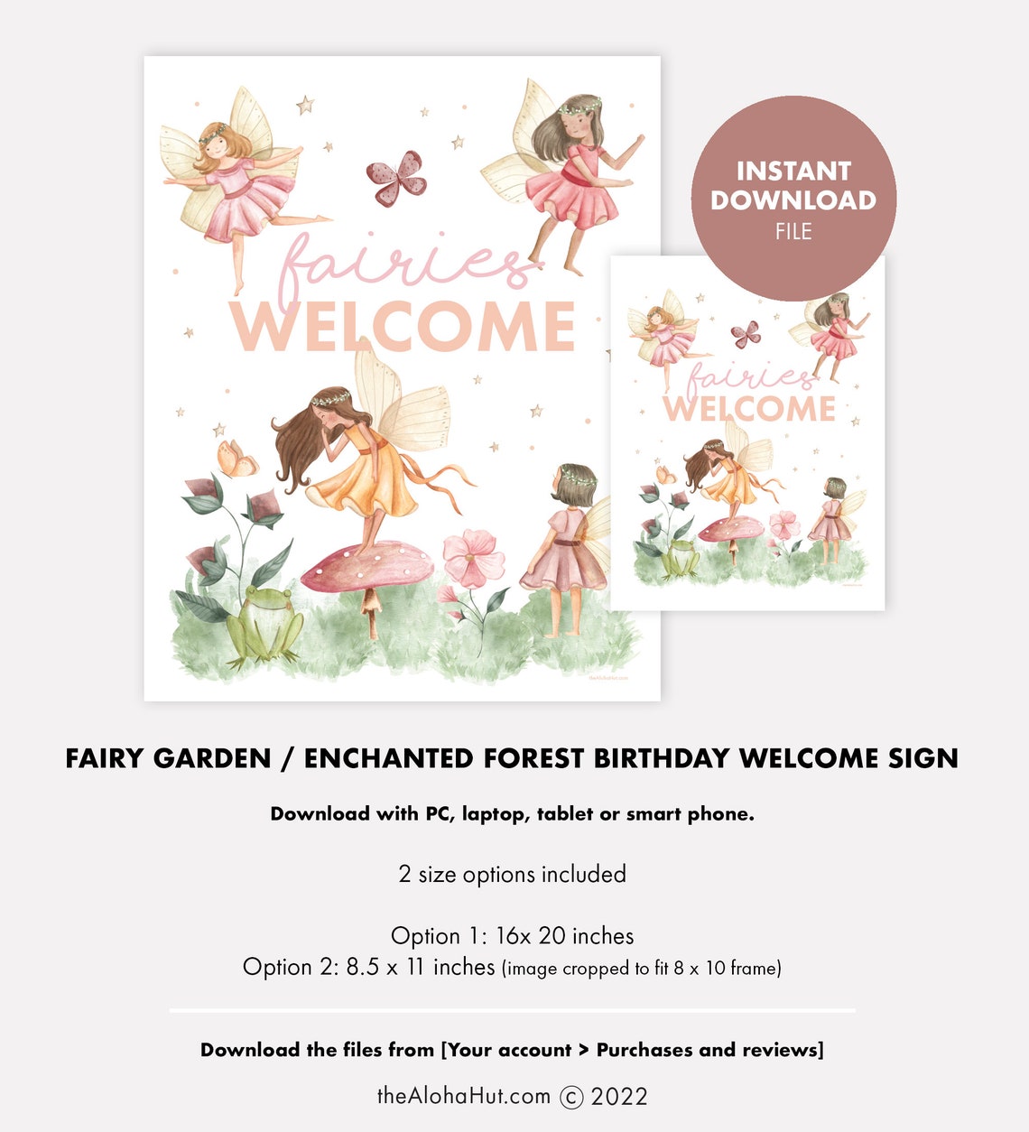 FAIRY Party Welcome Sign Kids Birthday Door Sign Party - Etsy