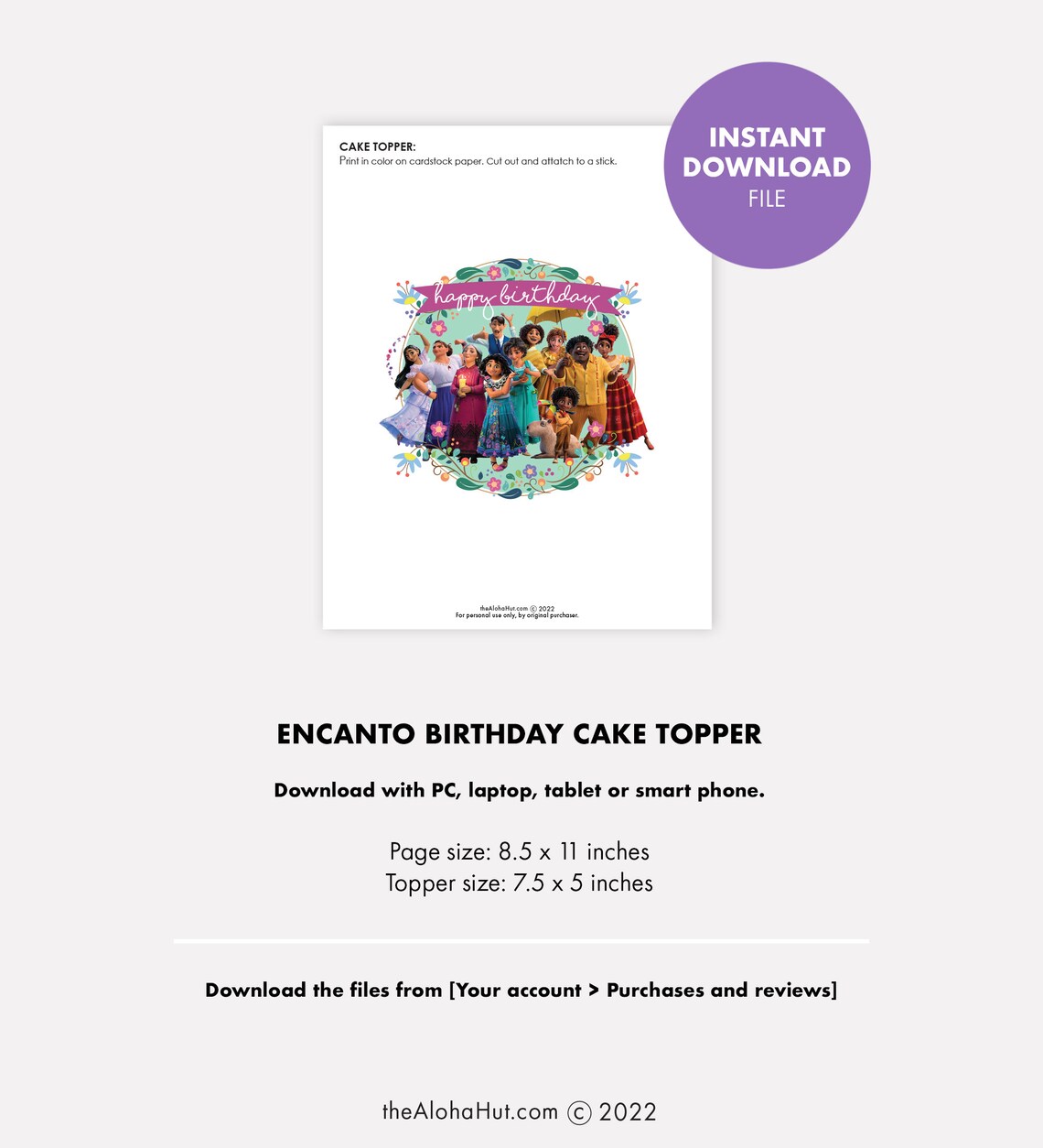 ENCANTO Kids Birthday Party Cake Topper Party Decor - Etsy