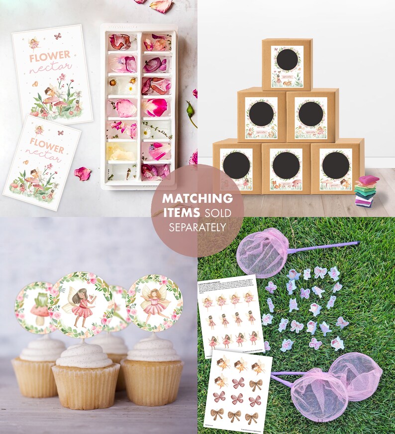 FAIRY Party FOOD SIGN Kids Birthday Party Decorations Decor - Etsy