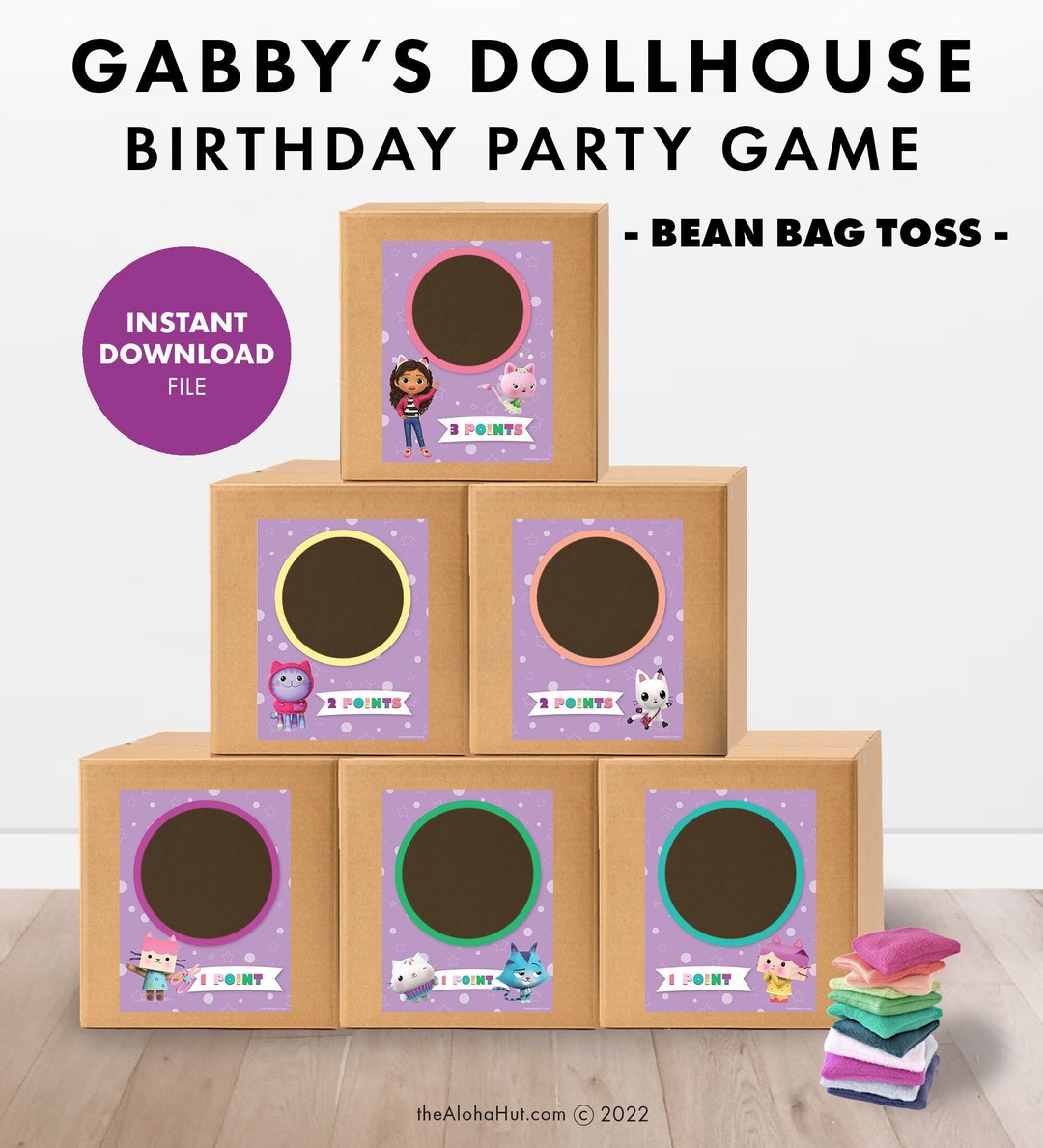 GABBY'S DOLLHOUSE Kids Birthday Party Bean Bag Toss Game - Etsy