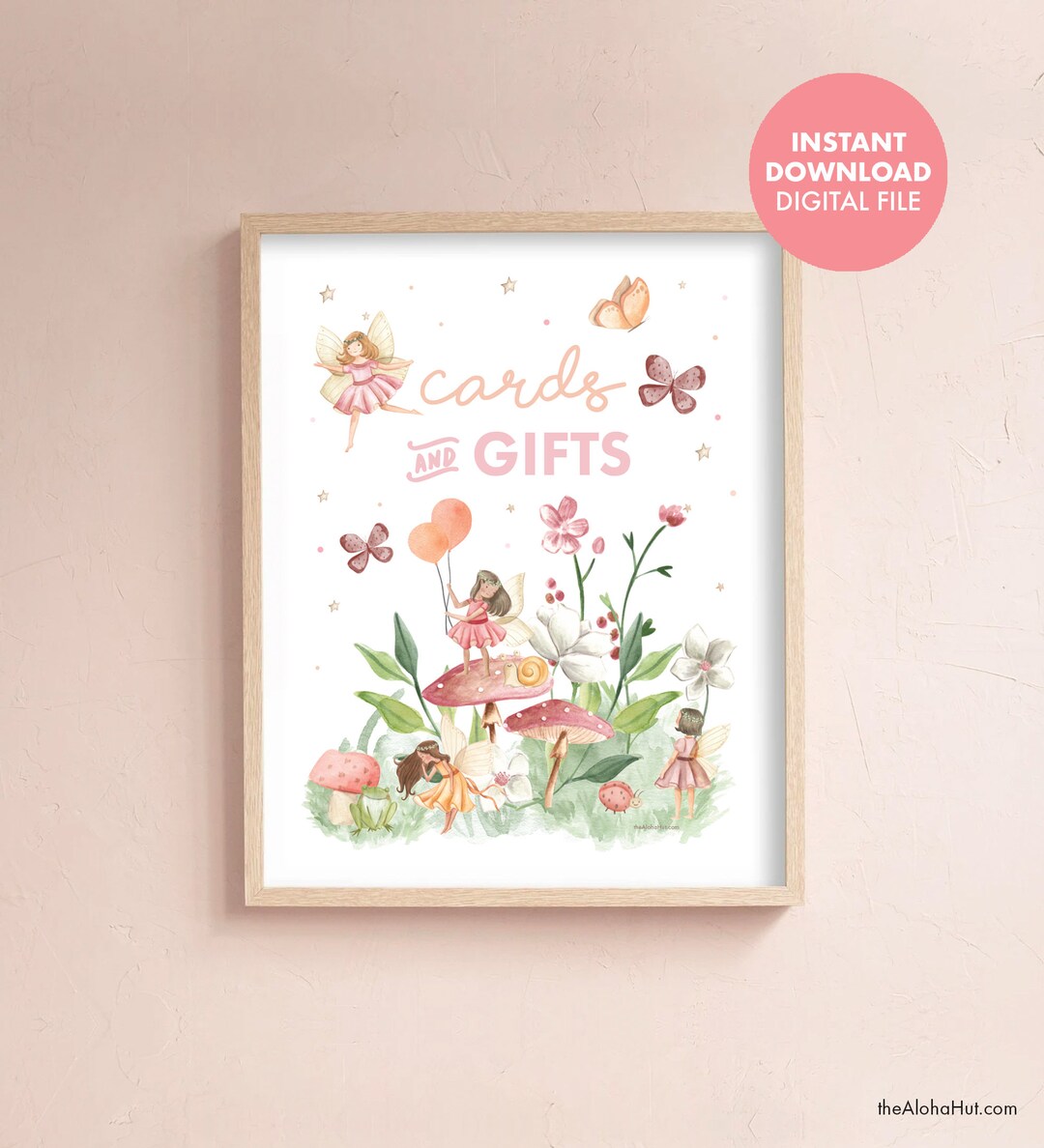 FAIRY Party Sign Kids Birthday Baby Shower Cards & Gifts Enchanted ...