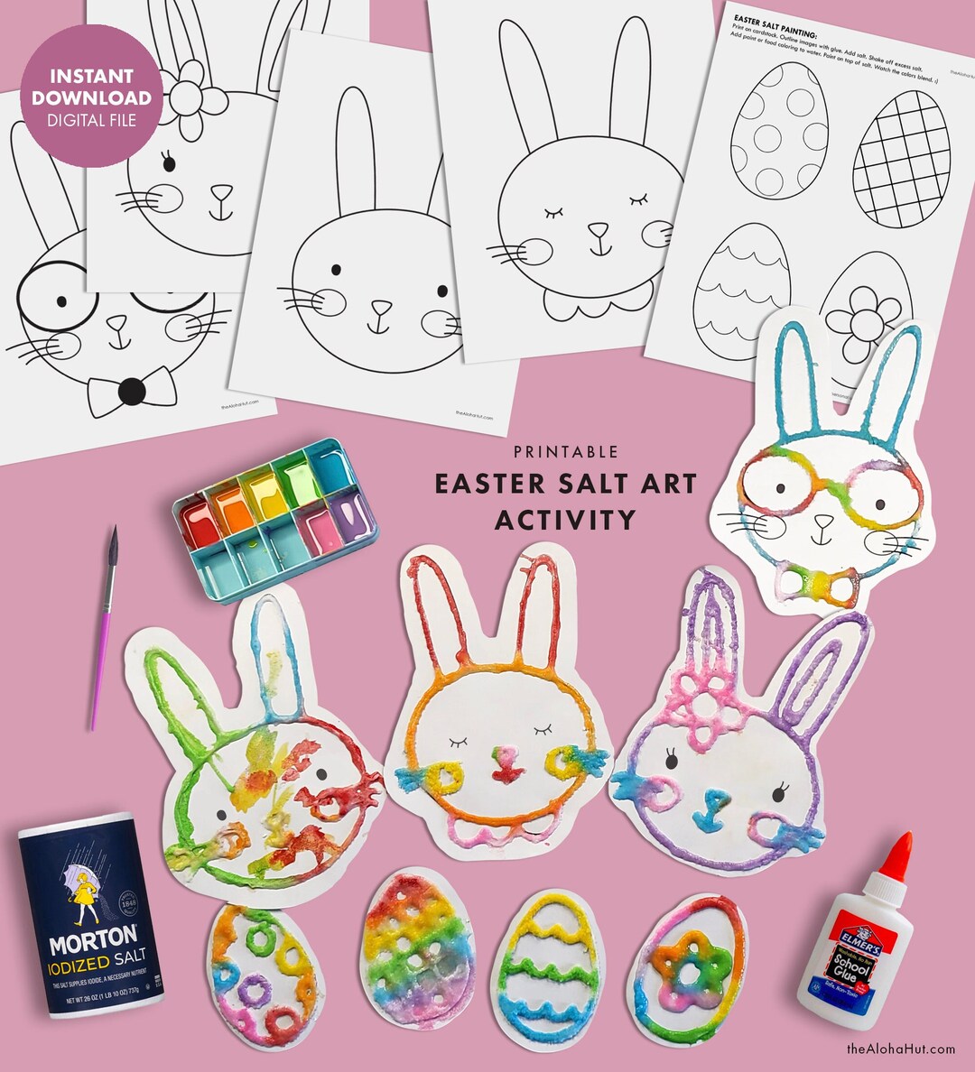 EASTER Salt Art Activity Printable Kids Activity Toddler Activity ...
