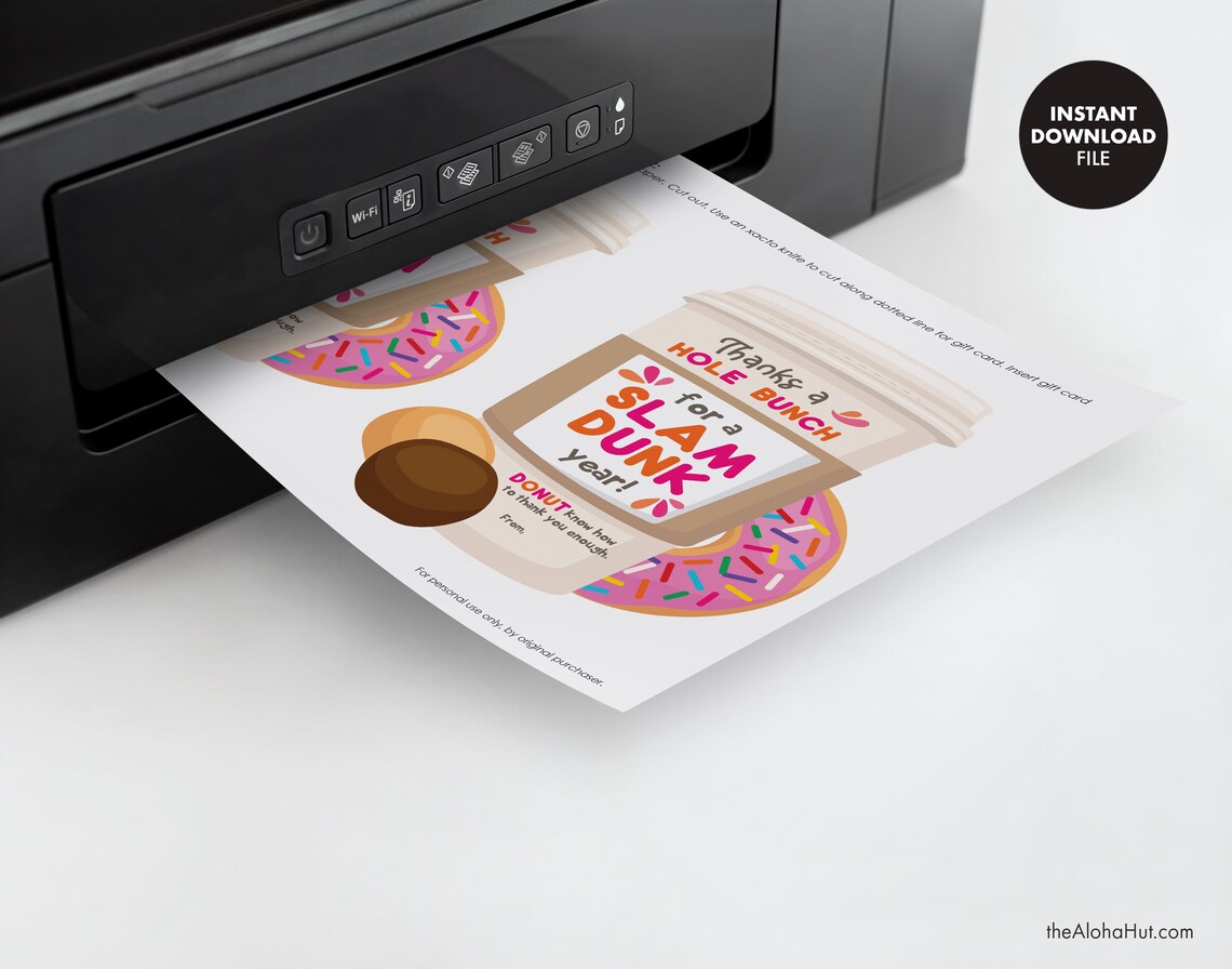 Coffee Donut TEACHER APPRECIATION Gift Card Holder Thank You - Etsy