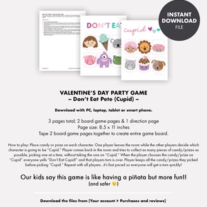 VALENTINE'S DAY Kids Party GAME Don't Eat Pete Instant Download ...