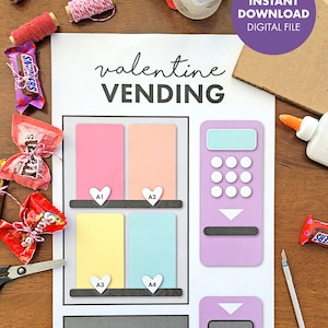 Vending Machine VALENTINE'S DAY BOX printable diy Kids Classroom Party class party school ...