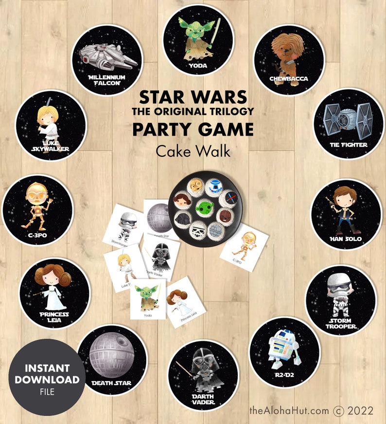STAR WARS Kids Birthday Party Cake Walk Cupcake Walk Game - Etsy