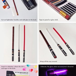 Star Wars LIGHTSABER Valentine Printable Non-candy Party Favor Kids ...