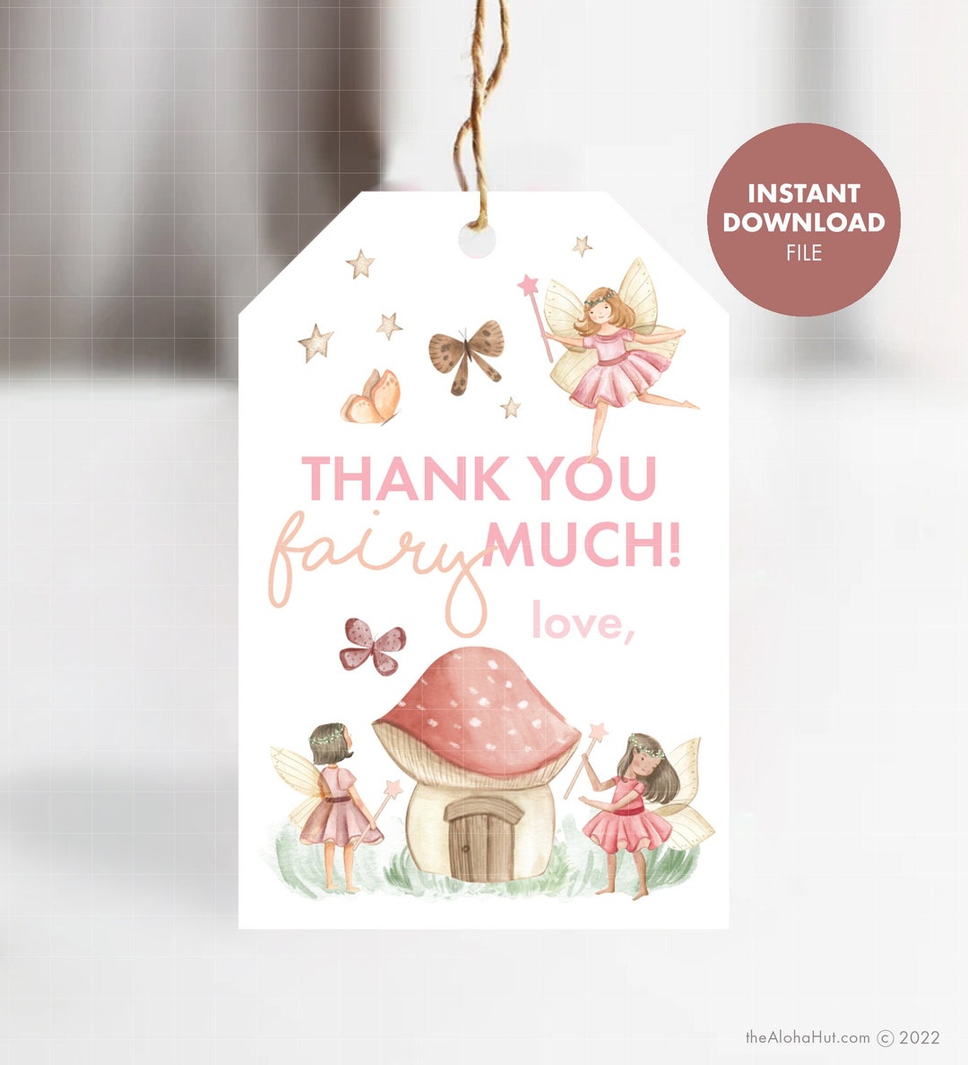 FAIRY Party Favor Tags Enchanted Forest Birthday Decorations Decor ...