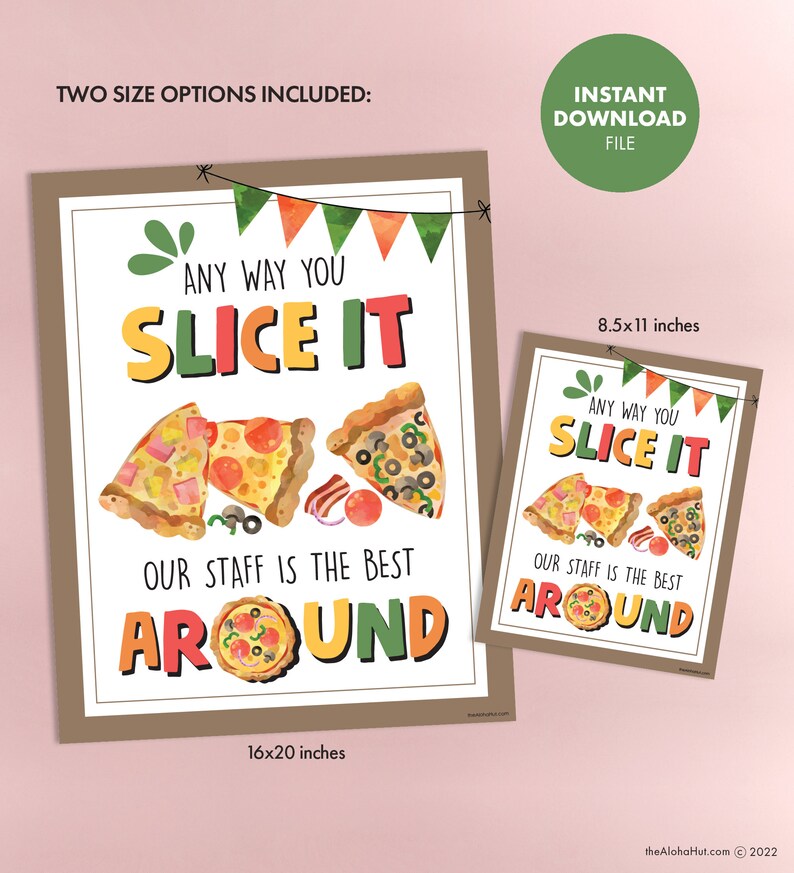 Pizza TEACHER APPRECIATION Poster Party Staff Appreciation - Etsy