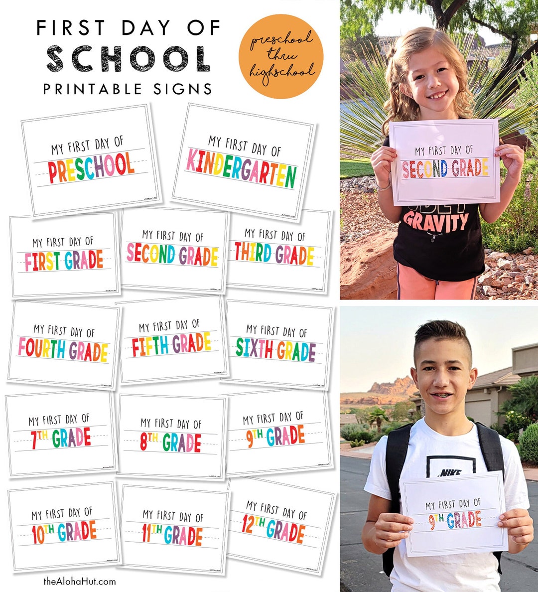 Back to School FIRST DAY of School Signs Poster Tradition Picture ...