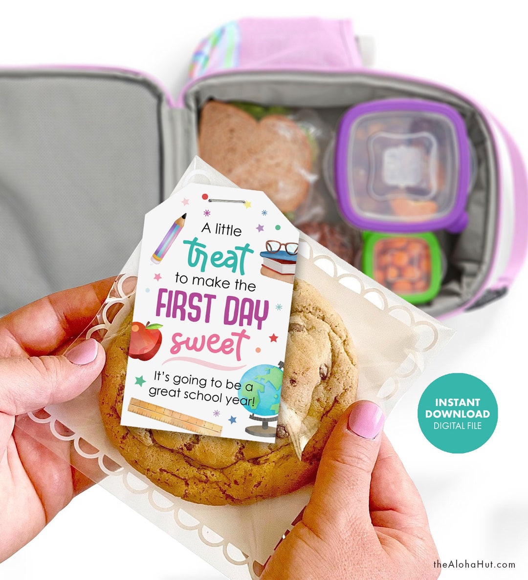 FIRST DAY of SCHOOL Treat Tag Back to School Tags Printable Digital ...