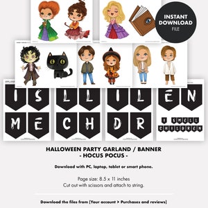 SANDERSON SISTERS Halloween Garland Banner Digital Download Printable ...