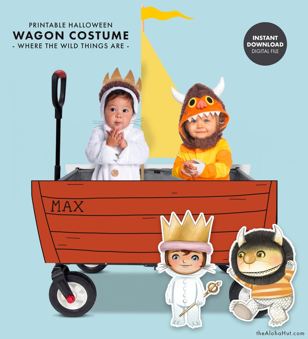 Wild Monsters WAGON HALLOWEEN COSTUME Printable Digital Child Kid ...