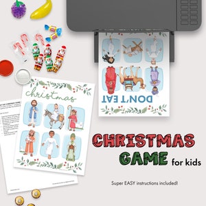 CHRISTMAS NATIVITY Kids Party Don't Eat Pete Game Printable Digital ...