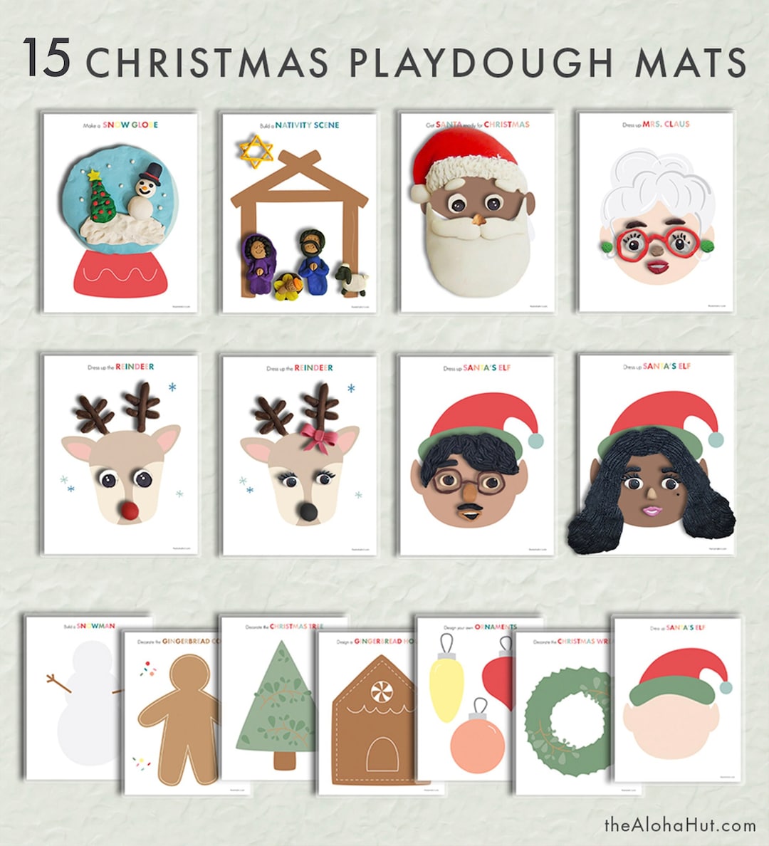 CHRISTMAS PLAYDOUGH MATS Play Doh Playdoh Play Dough Printable ...