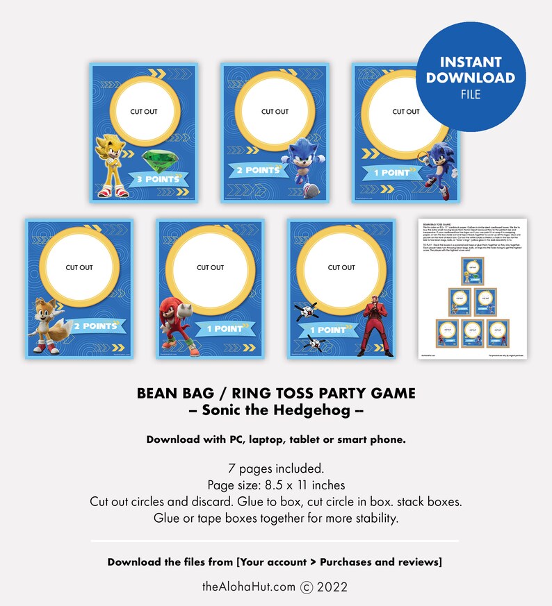 SONIC the Hedgehog Kids Birthday Party Cake Walk Cupcake Walk - Etsy