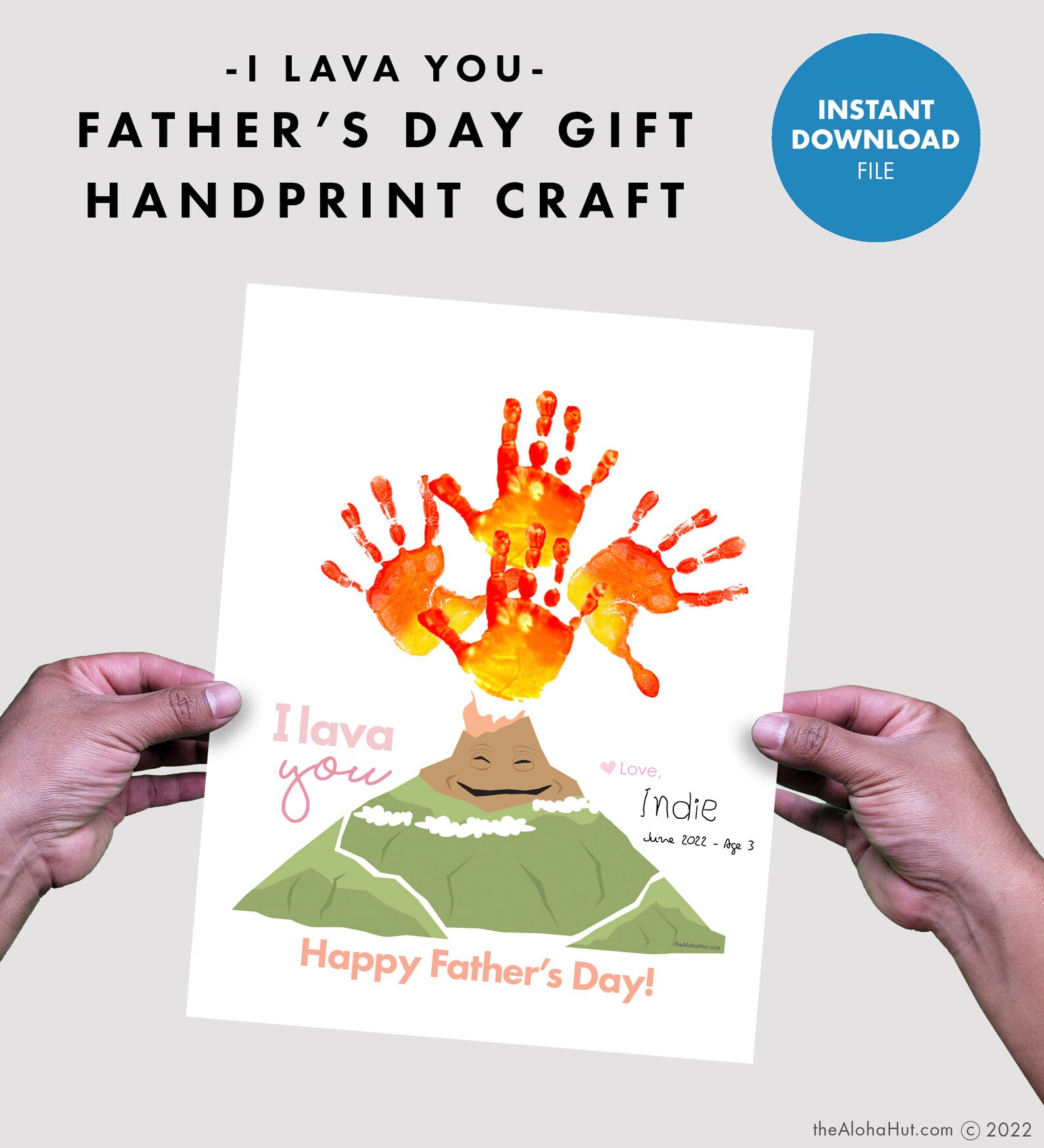 FATHER'S DAY Craft Gift Kids Fingerprint Handprint - Etsy