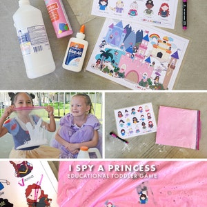 I SPY a PRINCESS Toddler Sensory Play Activity Educational Worksheets ...