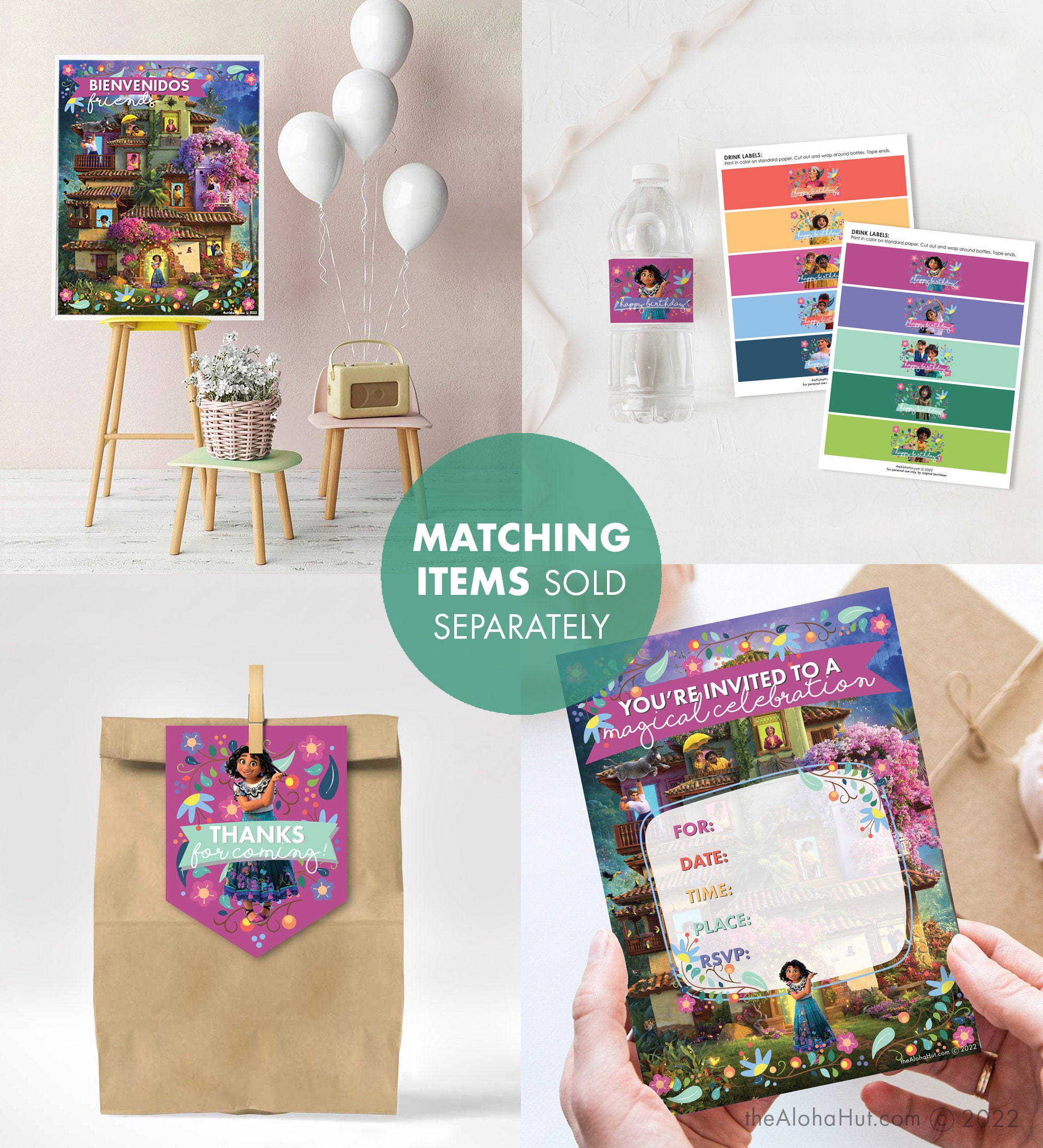 ENCANTO Party Food Labels Cards Kids Birthday Decorations - Etsy UK