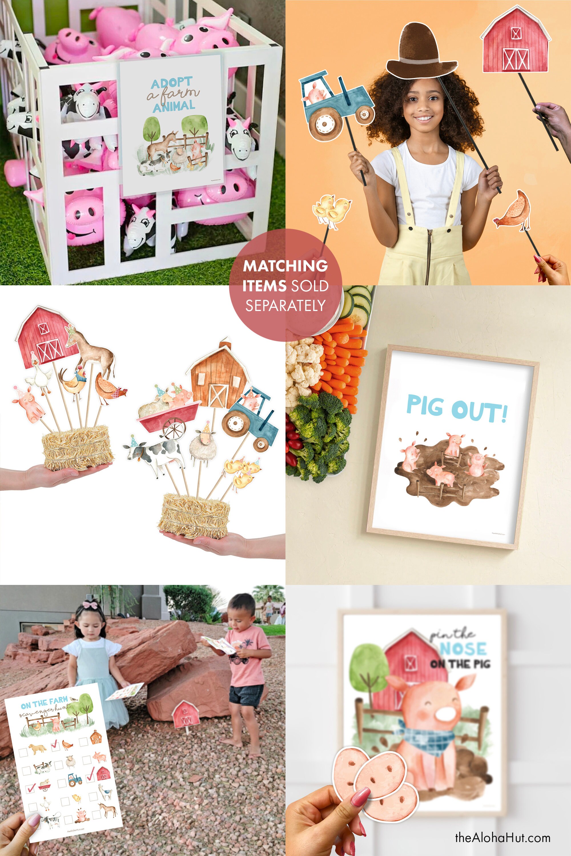 FARM ANIMAL Barnyard Kids Birthday Party Bean Bag Toss Game - Etsy