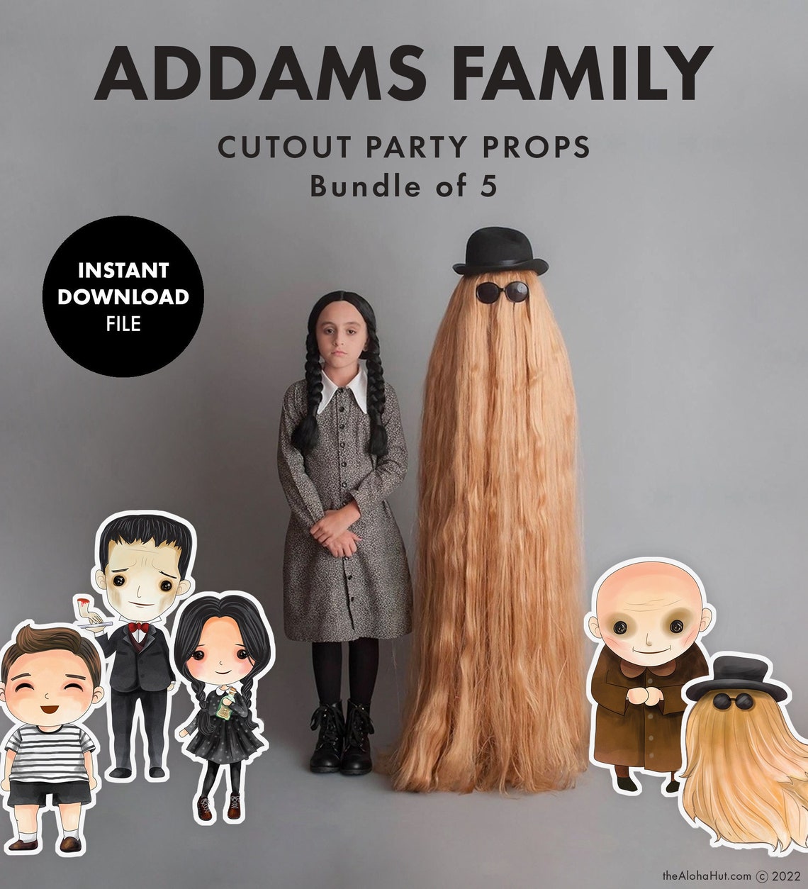 Bundle ADDAMS FAMILY Big Decor Cutout Prop Digital Printable - Etsy