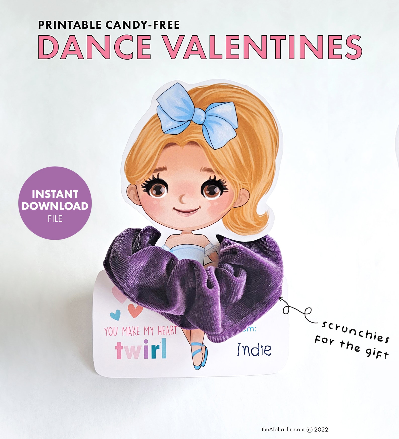 You Make My Heart Twirl PRINTABLE Non-candy VALENTINE Ballerina ...