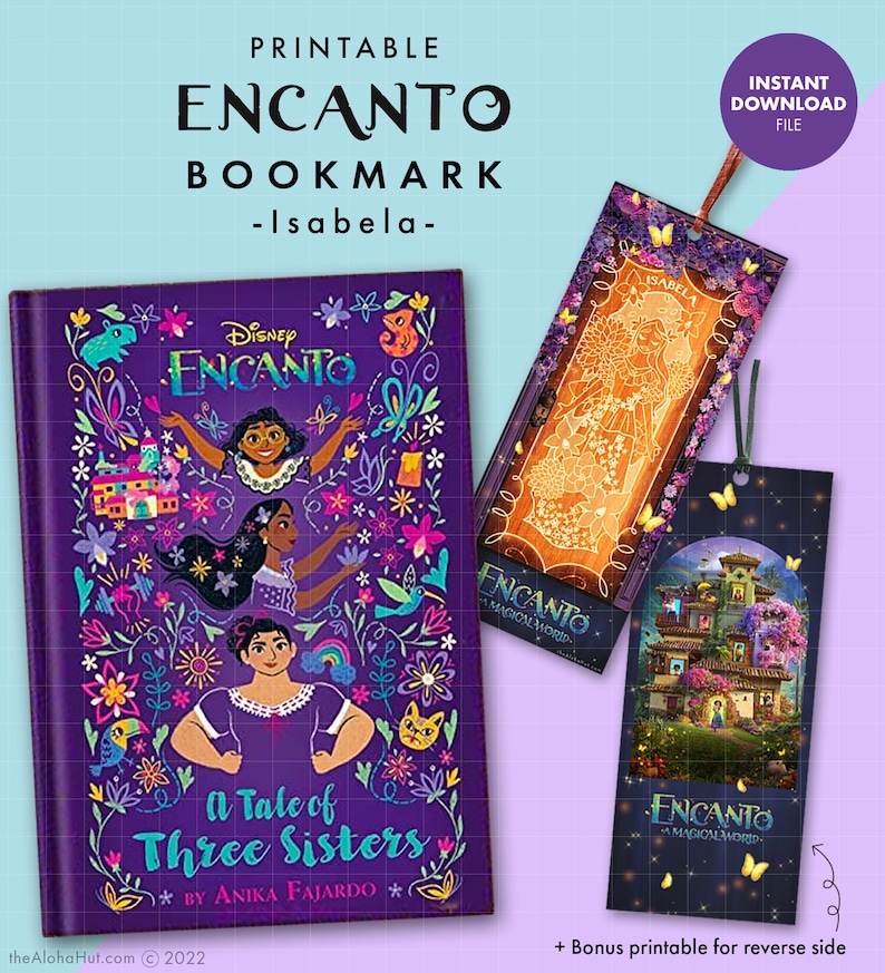 ENCANTO Bookmarks ISABELA Madrigal Family Kids Birthday Party - Etsy