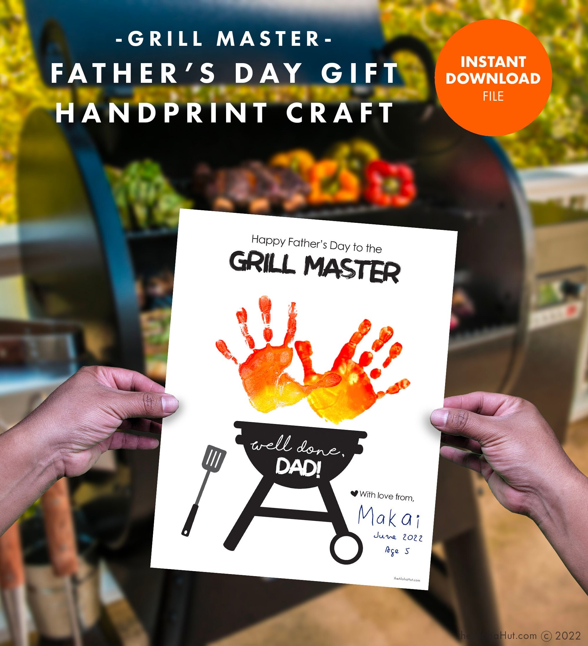 FATHER'S DAY Craft Gift Kids Fingerprint Handprint - Etsy