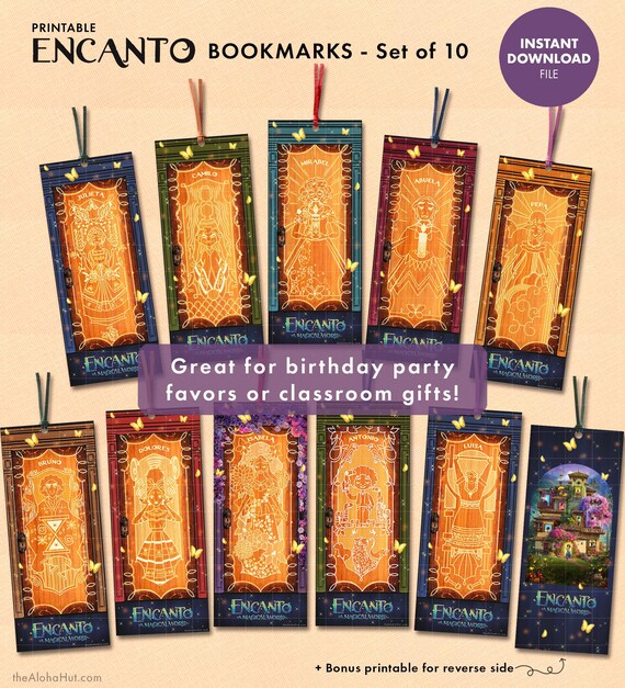 ENCANTO Bookmarks Set of 10 Isabela Mirabel Dolores Bruno - Etsy