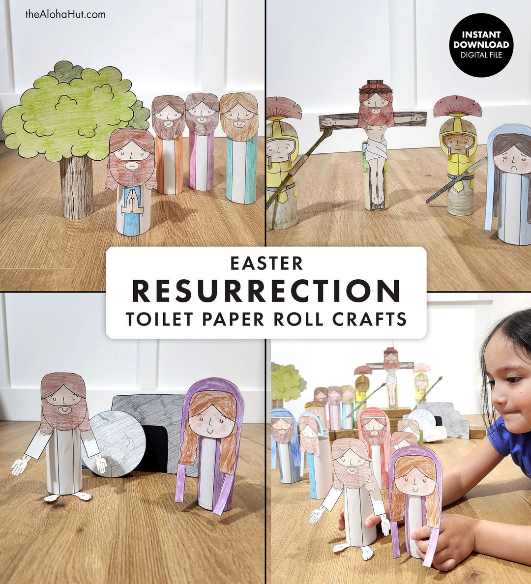 EASTER STORY Toilet Paper Craft Dolls Toddler Activity Bible Church ...