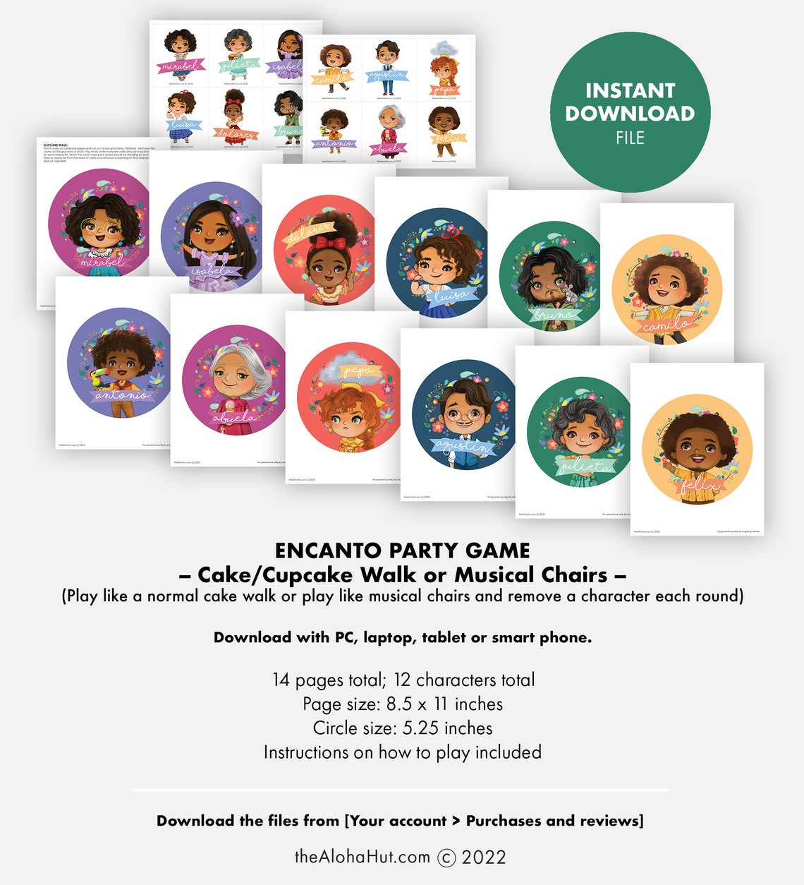 ENCANTO Kids Birthday Party Cake Walk Cupcake Walk Game Party - Etsy