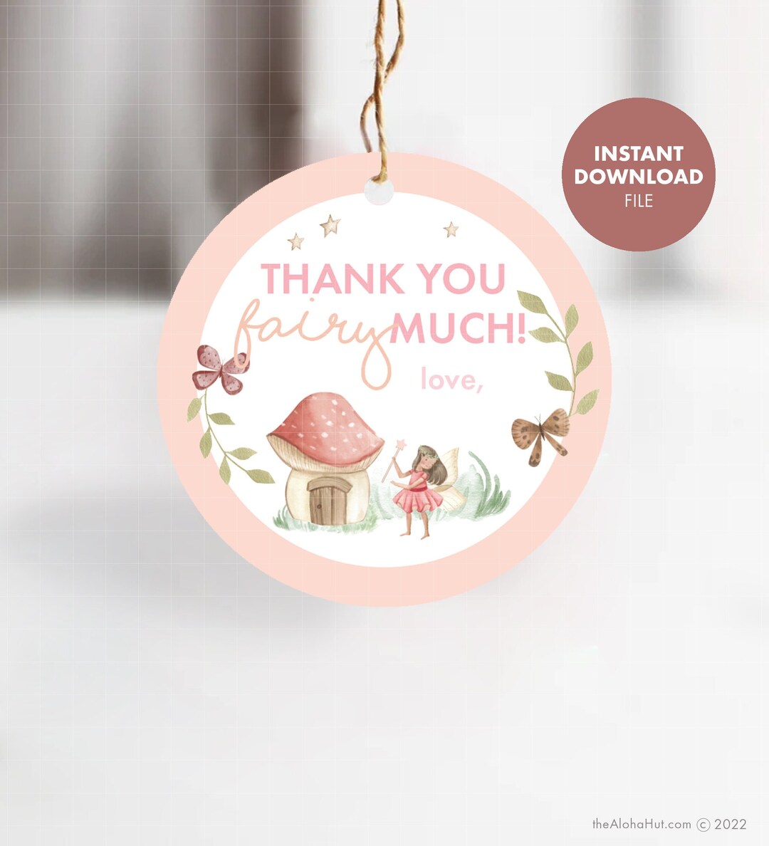 FAIRY Party Favor Tags Enchanted Forest Birthday Decorations Decor ...