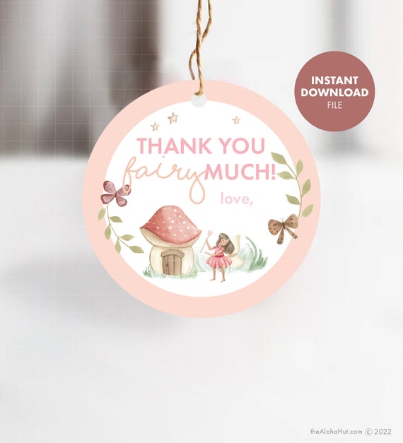 FAIRY Party Favor Tags Enchanted Forest Birthday Decorations - Etsy