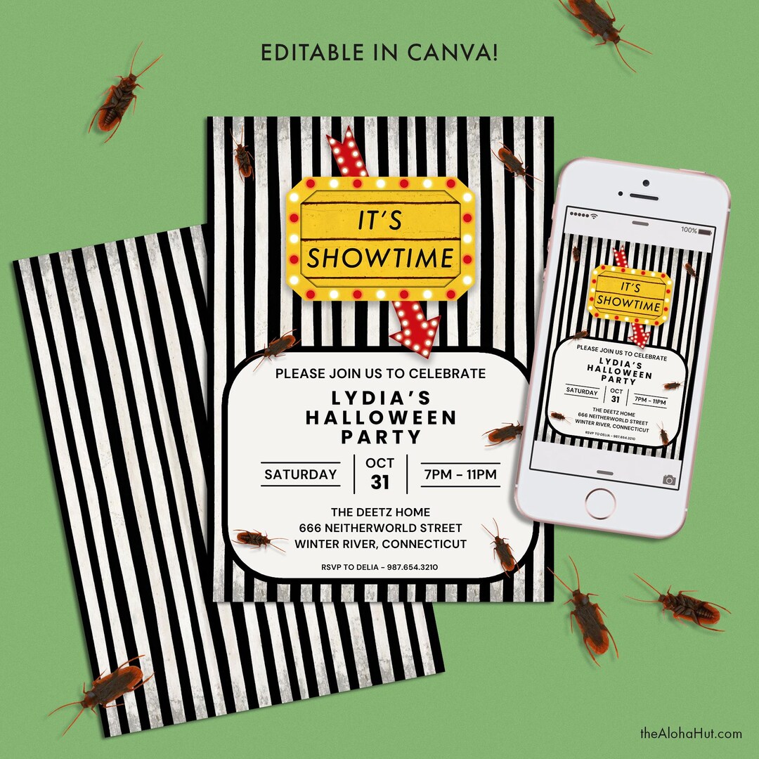 EDITABLE BEETLE Inspired Party Invitation Invite Digital Custom ...