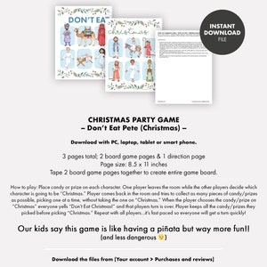 CHRISTMAS NATIVITY Kids Party Don't Eat Pete Game Printable Digital ...