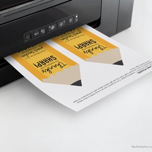 Pencil TEACHER APPRECIATION Gift Card Holder Thank You Printable ...