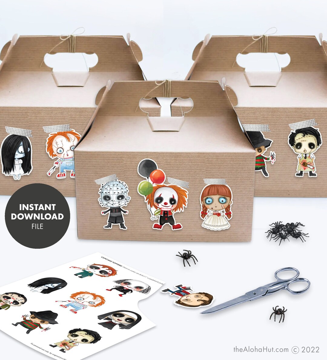 KILLER Halloween Tags Digital Printable Party Decor Horror - Etsy