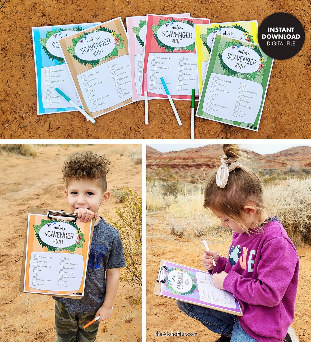 NATURE SCAVENGER HUNT Kid Activity Educational Preschool Activities ...