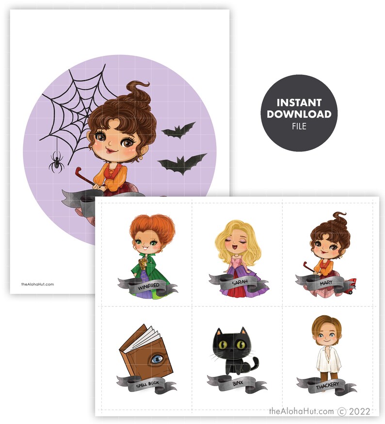 HOCUS POCUS Kids Halloween Party Game Cake Walk Cupcake - Etsy