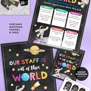 EDITABLE Galaxy TEACHER APPRECIATION Week Thank You Sign Poster Staff ...