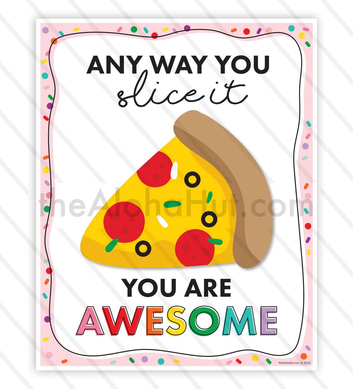 PIZZA Theme Door Decoration Thank You Teacher Appreciation | Etsy