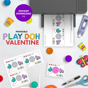 Play Doh PRINTABLE VALENTINE You Are Doh Best Valentine's Day Kids ...