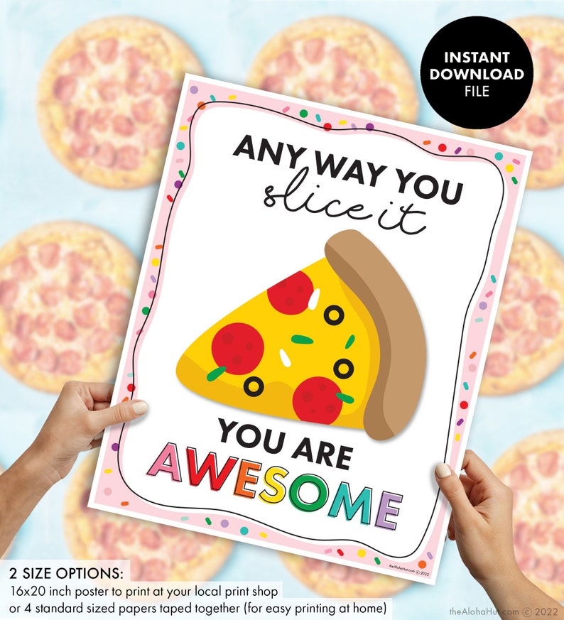 PIZZA Theme Door Decoration Thank You Teacher Appreciation | Etsy