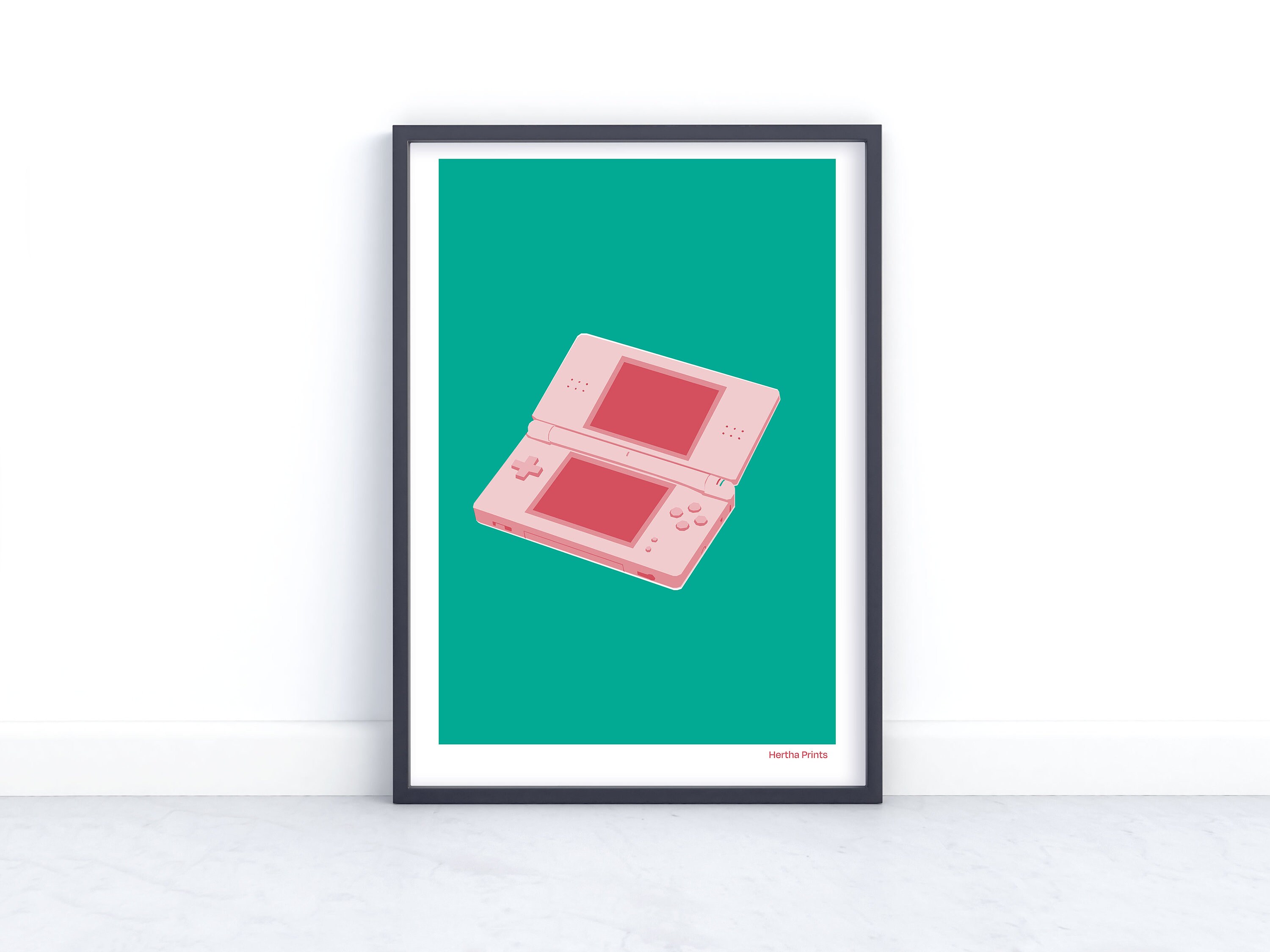 Riso Inspired Pink Video Game Console Print Digital Download - Etsy