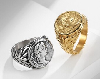 Caesar Signet Ring - Etsy