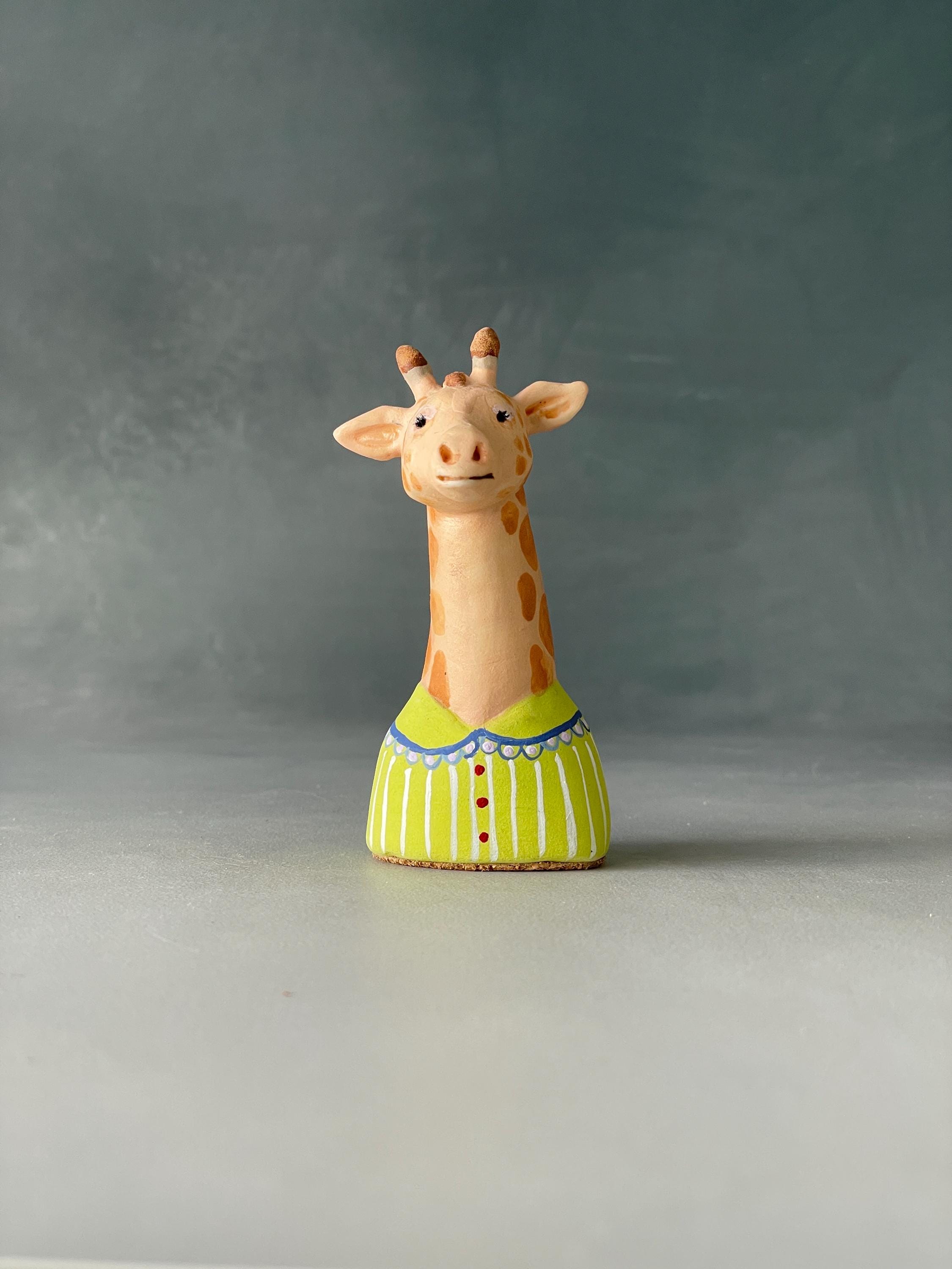 Small Porcelain Sculpture - Animal Bust - Small Art - Giraffe - Etsy